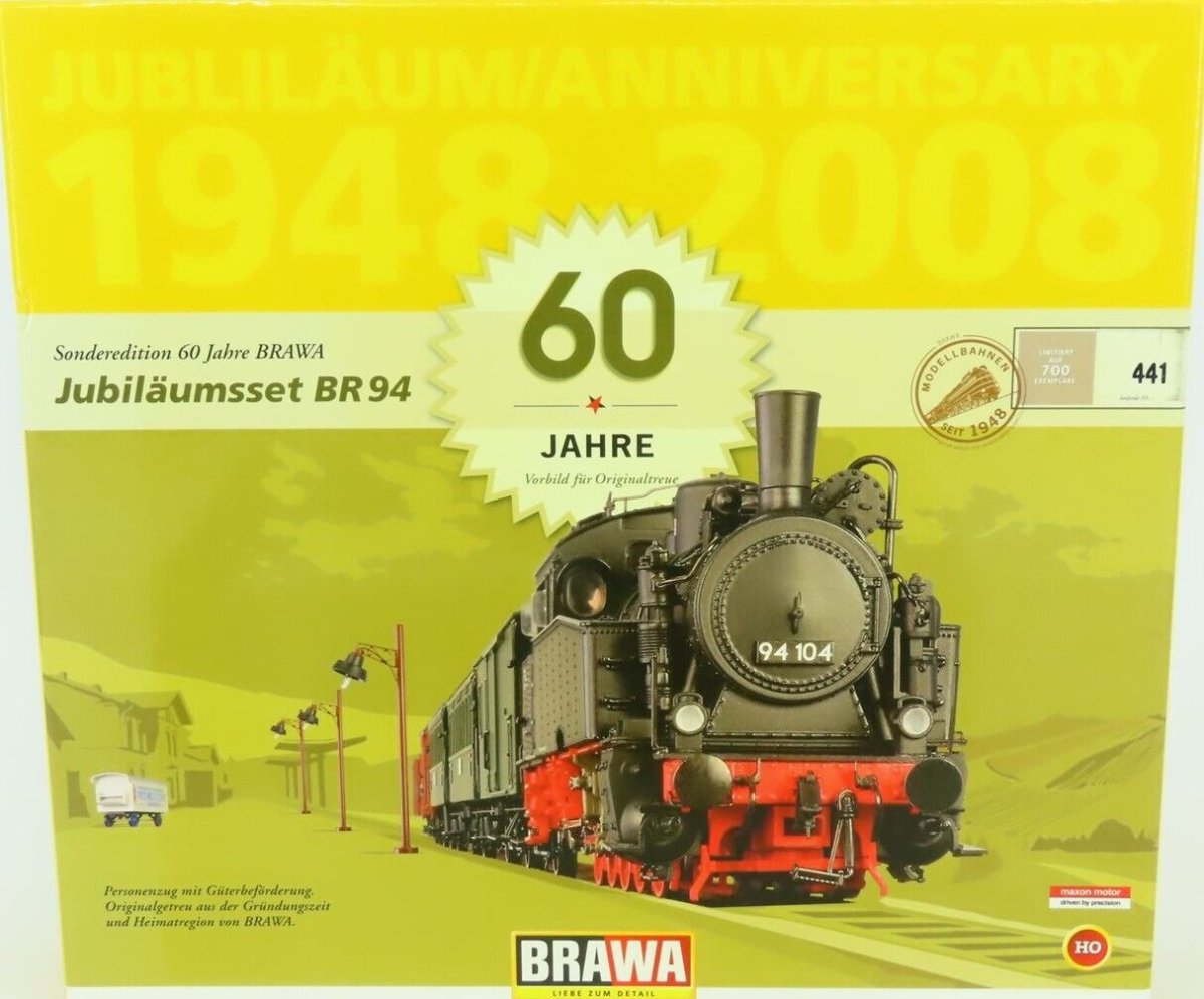 Brawa HO 45973 DRG togsæt med damplok BR 94 104 digital til Märklin ...