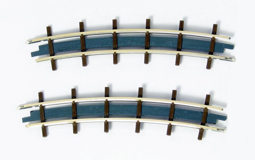 Busch HO 12332 2 buet spor, radius 175 mm, 22,5 ° - Spor HO modeltog ...