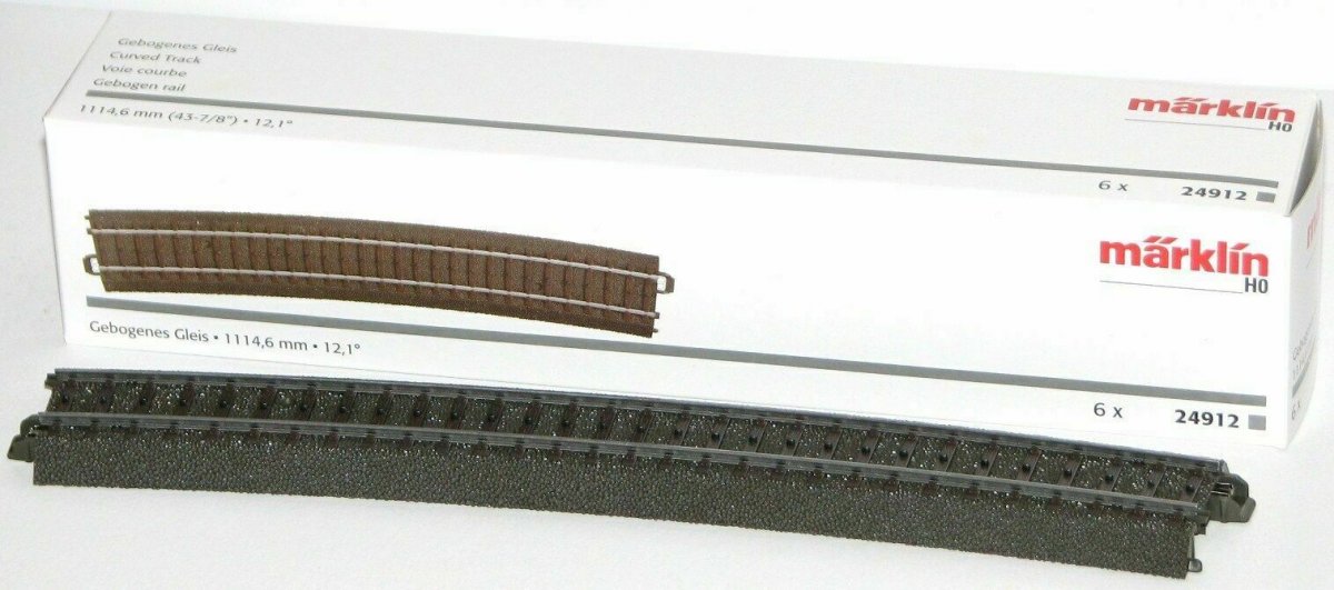 Märklin 24912 buet skinne Radius 1114,6 mm. 12,1° - C skinner - Tim´s ...
