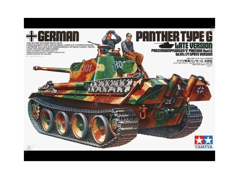 Tamiya 35176 Panther Type G Late Version Scala 1:35 byggesæt - Tamiya ...
