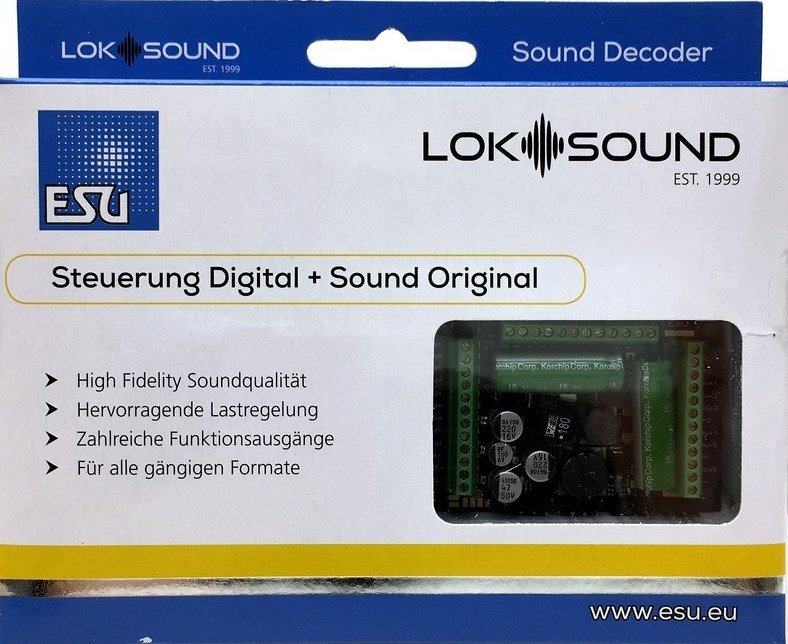 ESU 58513 loksound 5.0 XL til selvprogrammering med skrueterminaler for spor G samt spor 1 ...