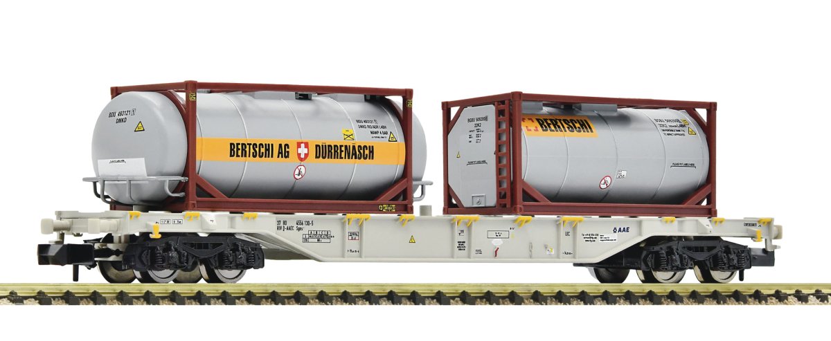 Fleischmann 825214 spor N AAE containervogn med to tankcontainere fra ...