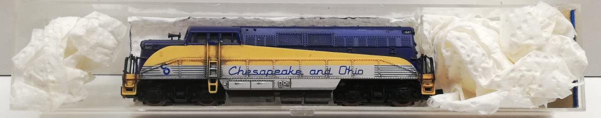 Life Like 1845 spor N USA diesellok EMD BL2 Chesapeake and Ohio Litra 1845 til analog drift ...