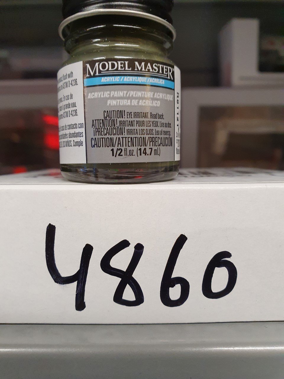 Model Master T4860 acryl maling 14,7 ml. Farve fieldgrau RAL6006 ...