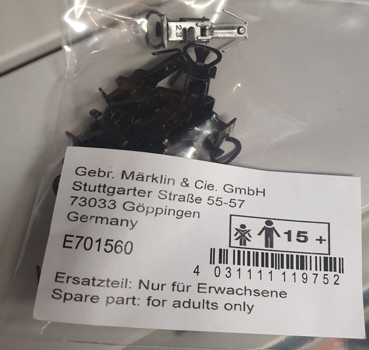 Märklin E701560 lokomotiv Relex kobling pose med 10 stk. - koblinger ...